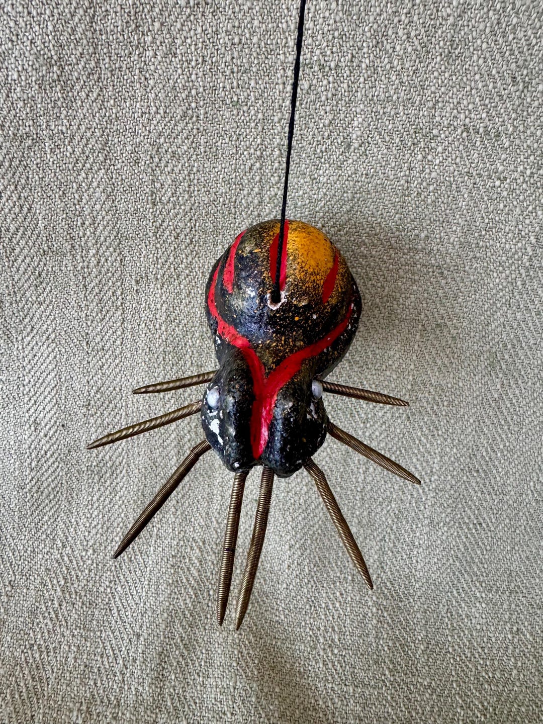 Vintage 1950’s Occupied Japan Paper Mache Halloween Spider Dangle - Etsy