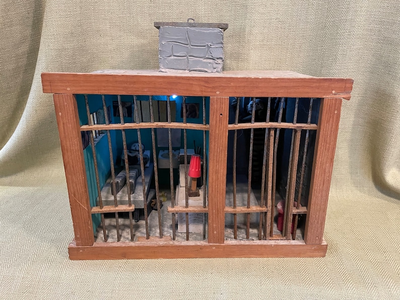 Vintage Outsider Folk Art Jail Cell Diorama, Prison Art - Etsy