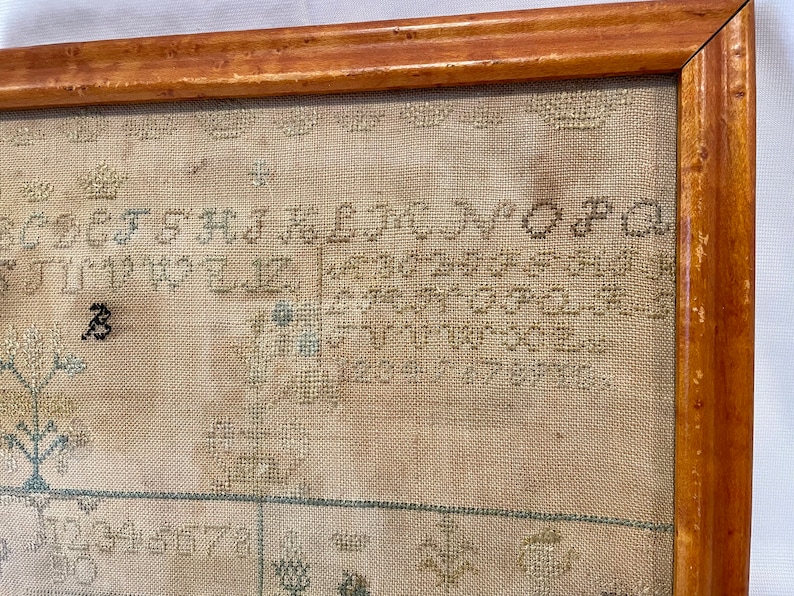 18th Century Colonial Maine Sampler Dated 1737 Framed - Etsy