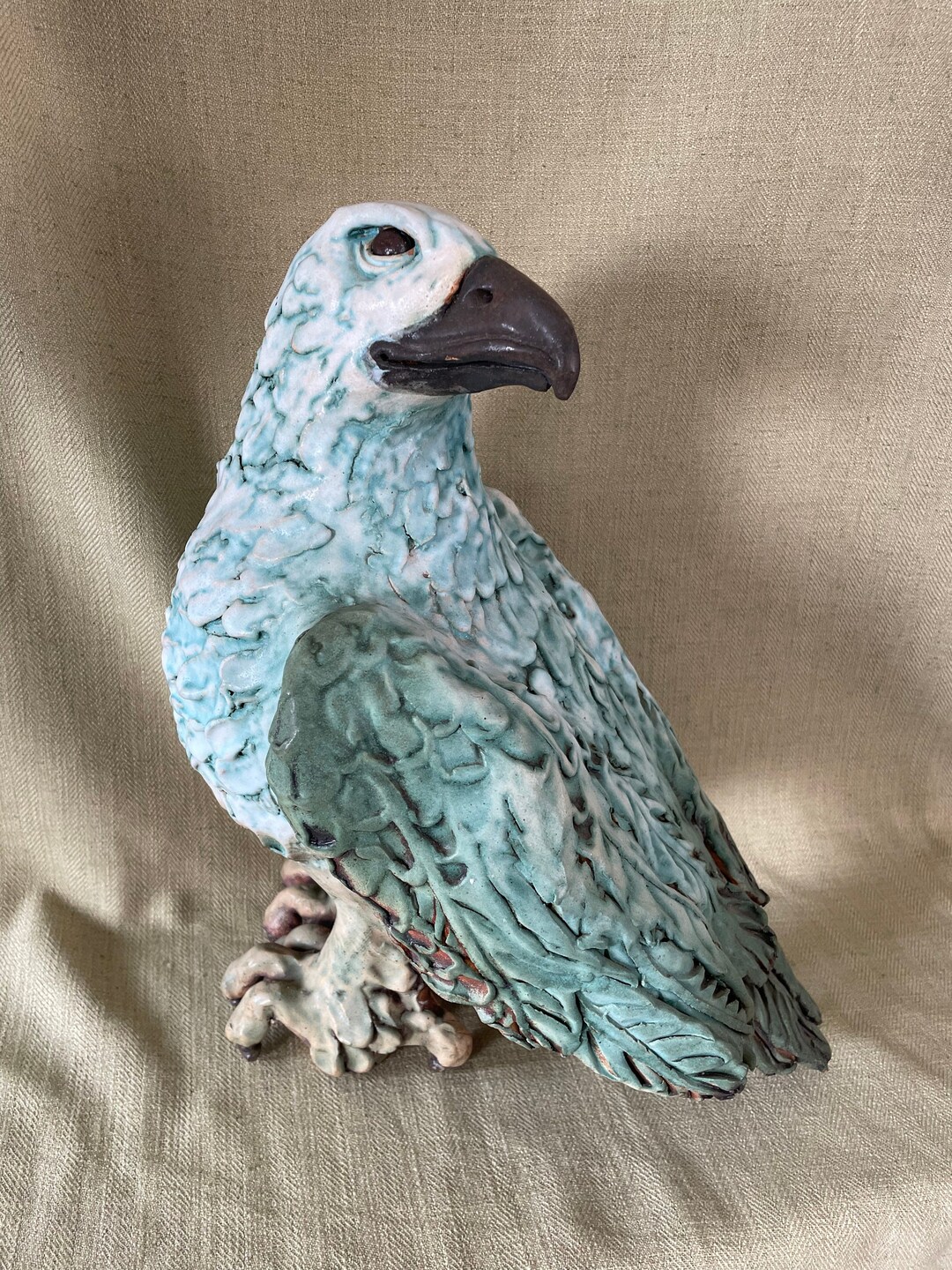 Large Majestic Art Pottery Eagle by Marilyn Stiles 2018 Listed Artist ...