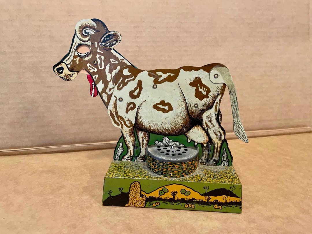 Antique 1930’s Moo Cow Tin Toy - Etsy