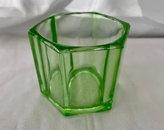 Antique Art Deco Uranium Glass Barber Shop Shaving Cup - Etsy