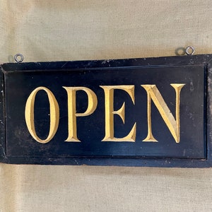 Antique Open Wood Trade Sign, Double Sided, Carved Gilded Lettering - Etsy