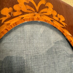 Large Antique Swedish Convex Photo Frame With Inlaid Wood - Etsy