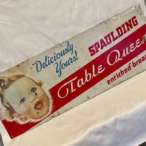 Original Table Queen Bread Tin Advertising Sign With Creepy Baby - Etsy