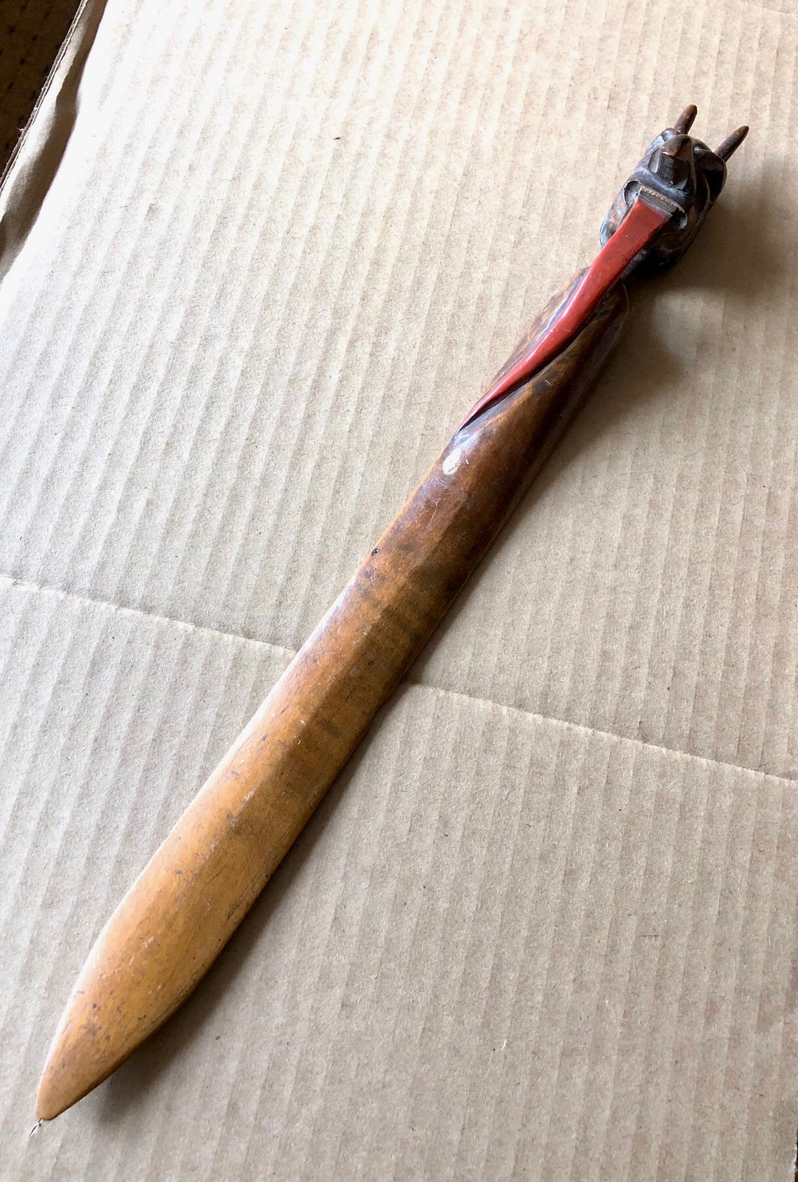 Antique Late 1800’s Devil, Satan Folk Art Page Turner - Etsy