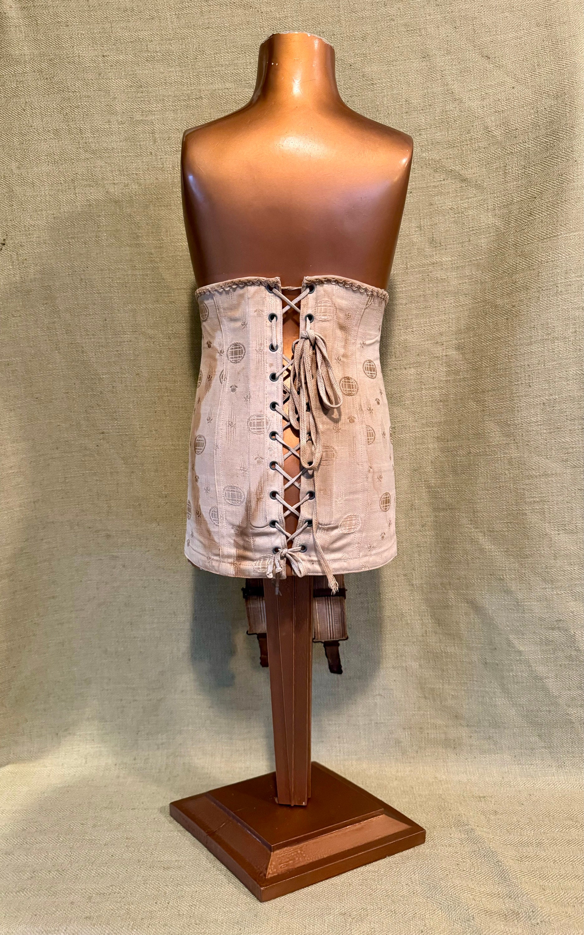 Original 1920’s Art Deco Corset Display, Store Display Corset Mannequin ...