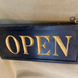 Antique Open Wood Trade Sign, Double Sided, Carved Gilded Lettering - Etsy