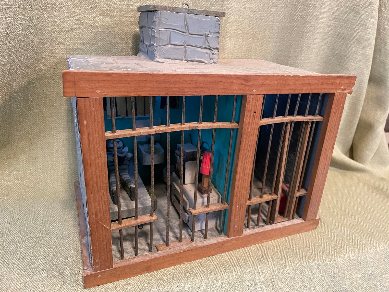 Vintage Outsider Folk Art Jail Cell Diorama, Prison Art - Etsy