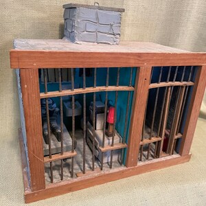 Vintage Outsider Folk Art Jail Cell Diorama, Prison Art - Etsy