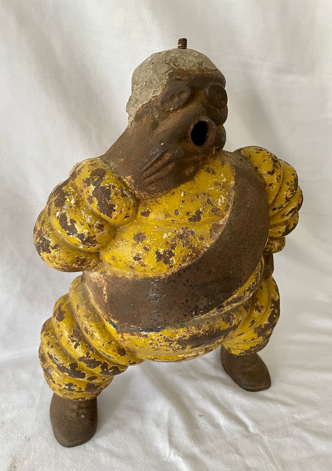 1920-30 Original Michelin Man Large Rolling Compressor Figure, Cast ...