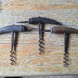 3 Early Antique Corkscrews With Spike Ends - Etsy