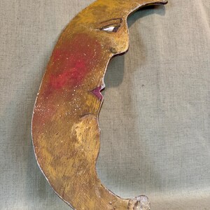 Antique Folk Art Crescent Moon Man Sign - Etsy