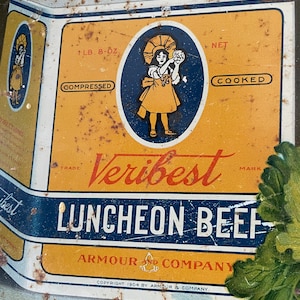 1904 Original Armour’s Luncheon Tin Advertising Sign - Etsy