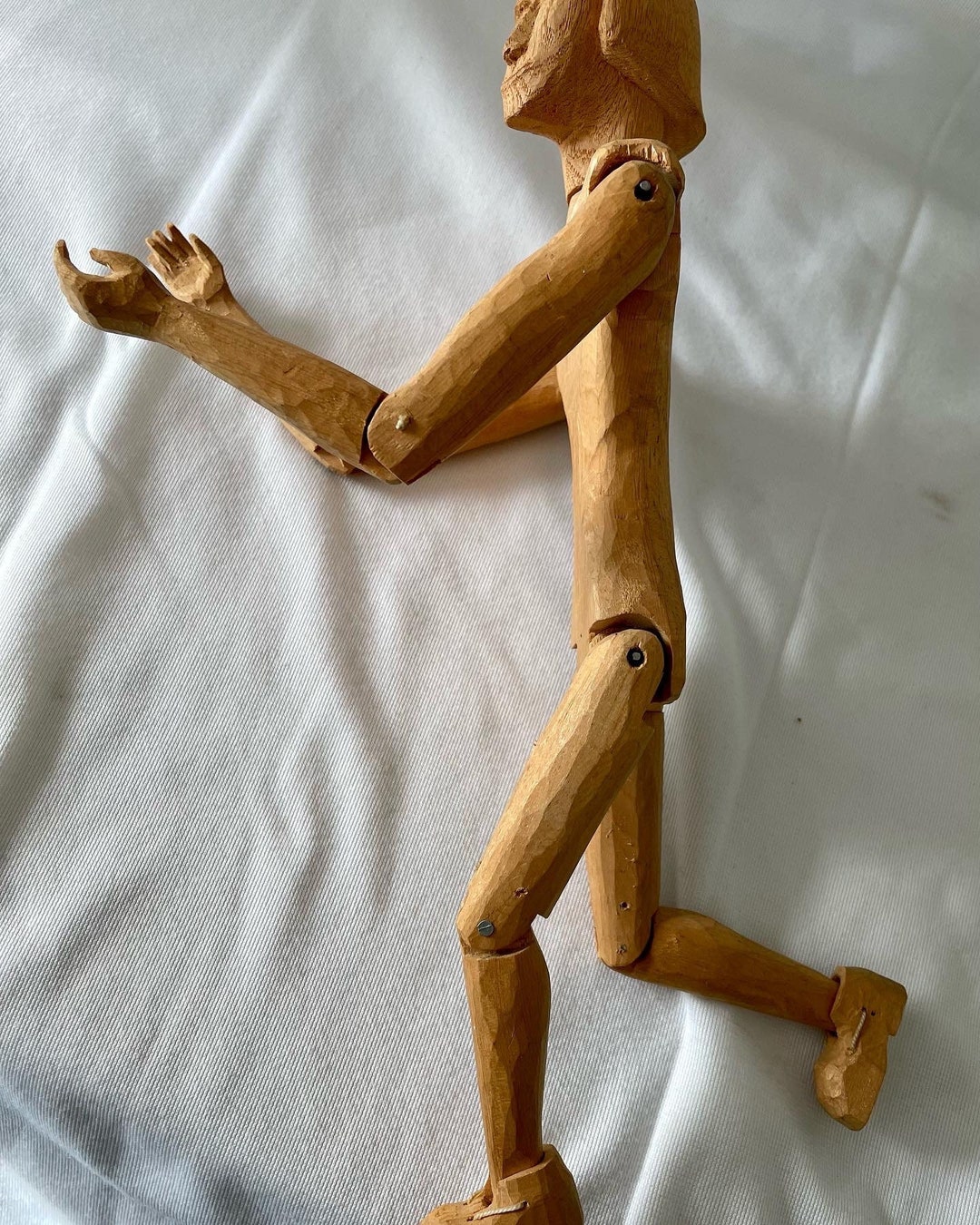 Antique Folk Art Carved Wood Jointed Lay Figure, Artist Model - Etsy