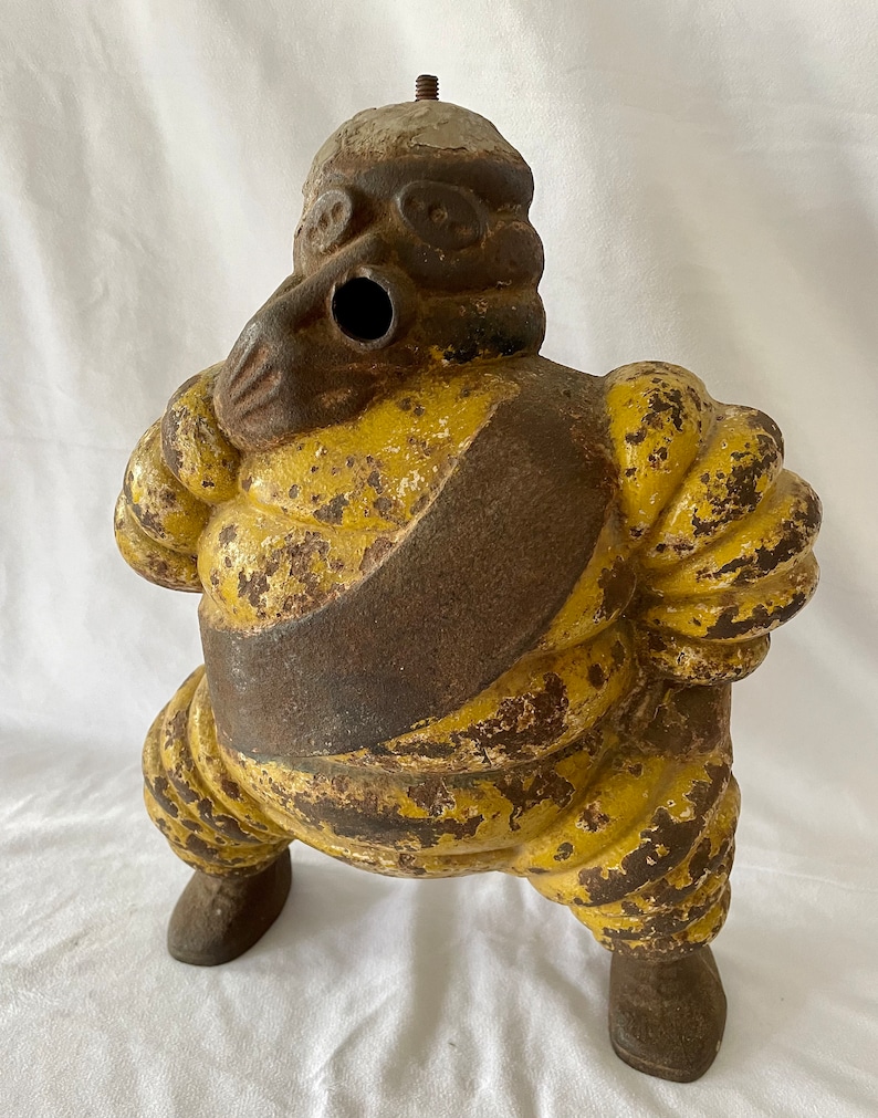 1920-30 Original Michelin Man Large Rolling Compressor Figure, Cast ...