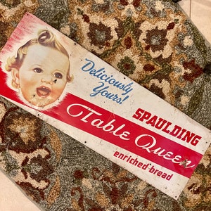 Original Table Queen Bread Tin Advertising Sign With Creepy | Etsy