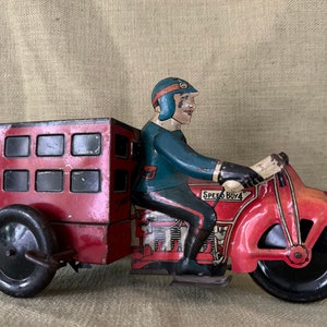 1930’s Marx Speed Boy Delivery Motorcycle Wind up Tin Toy - Etsy