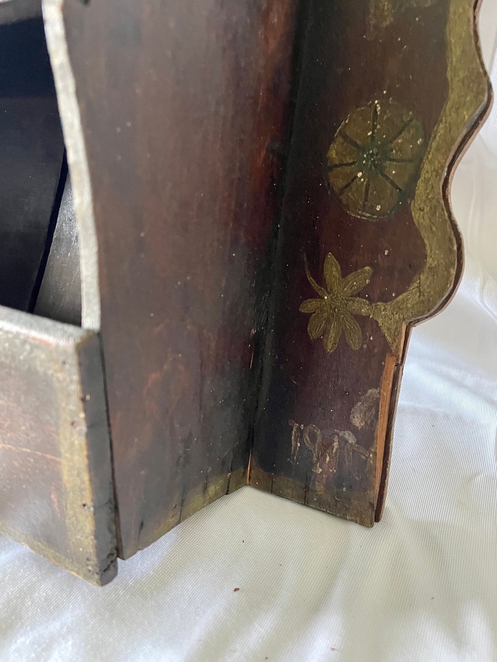 Antique Dated 1910 Folk Art Painted Shaving Mirror With Drawer - Etsy