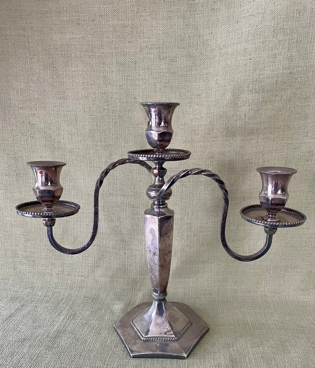 Antique Wilcox Silver Plate Candleabra - Etsy