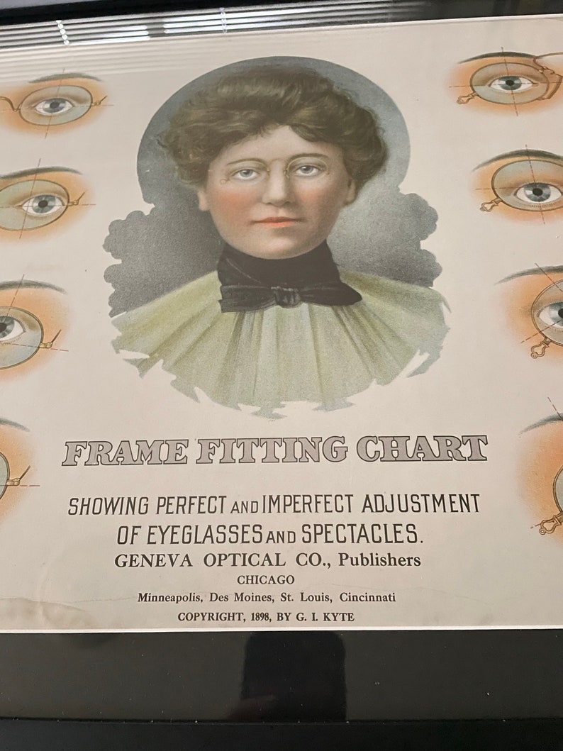 Original 1898 Opticians Eyeglass Frame Fitting Chart - Etsy