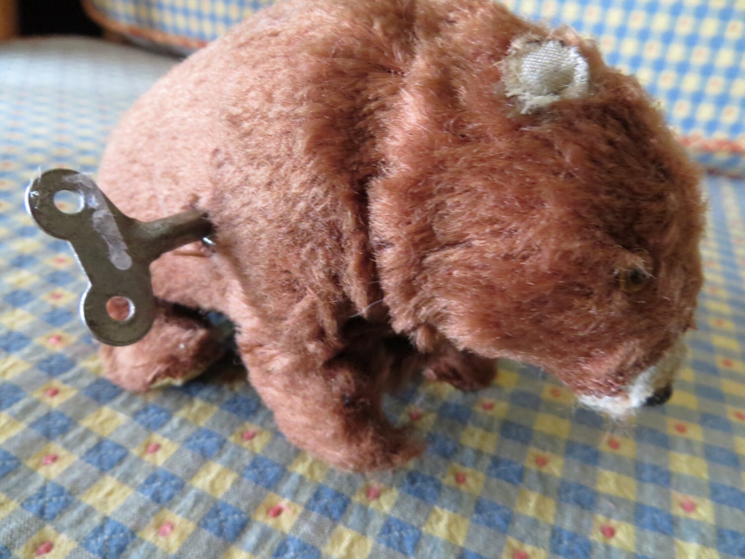 Beautiful Antique Tin Wind Up Grizzly Bear Toy | Etsy