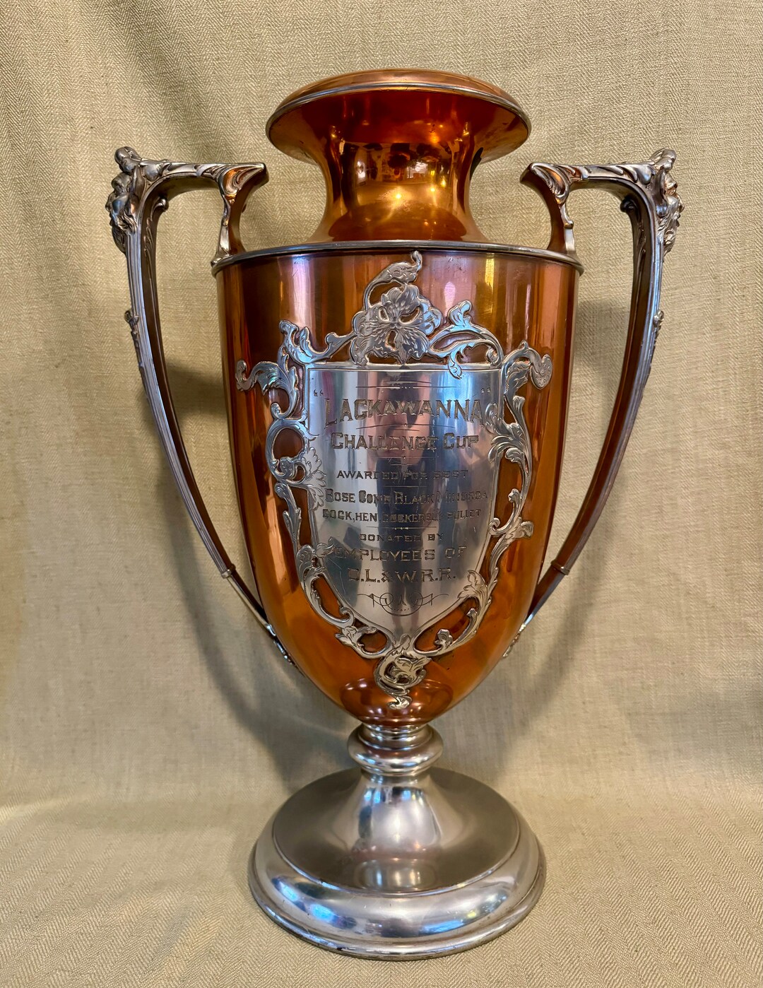 Antique Huge 20 Pairpoint Poultry Trophy Awarded by NY Railroad - Etsy