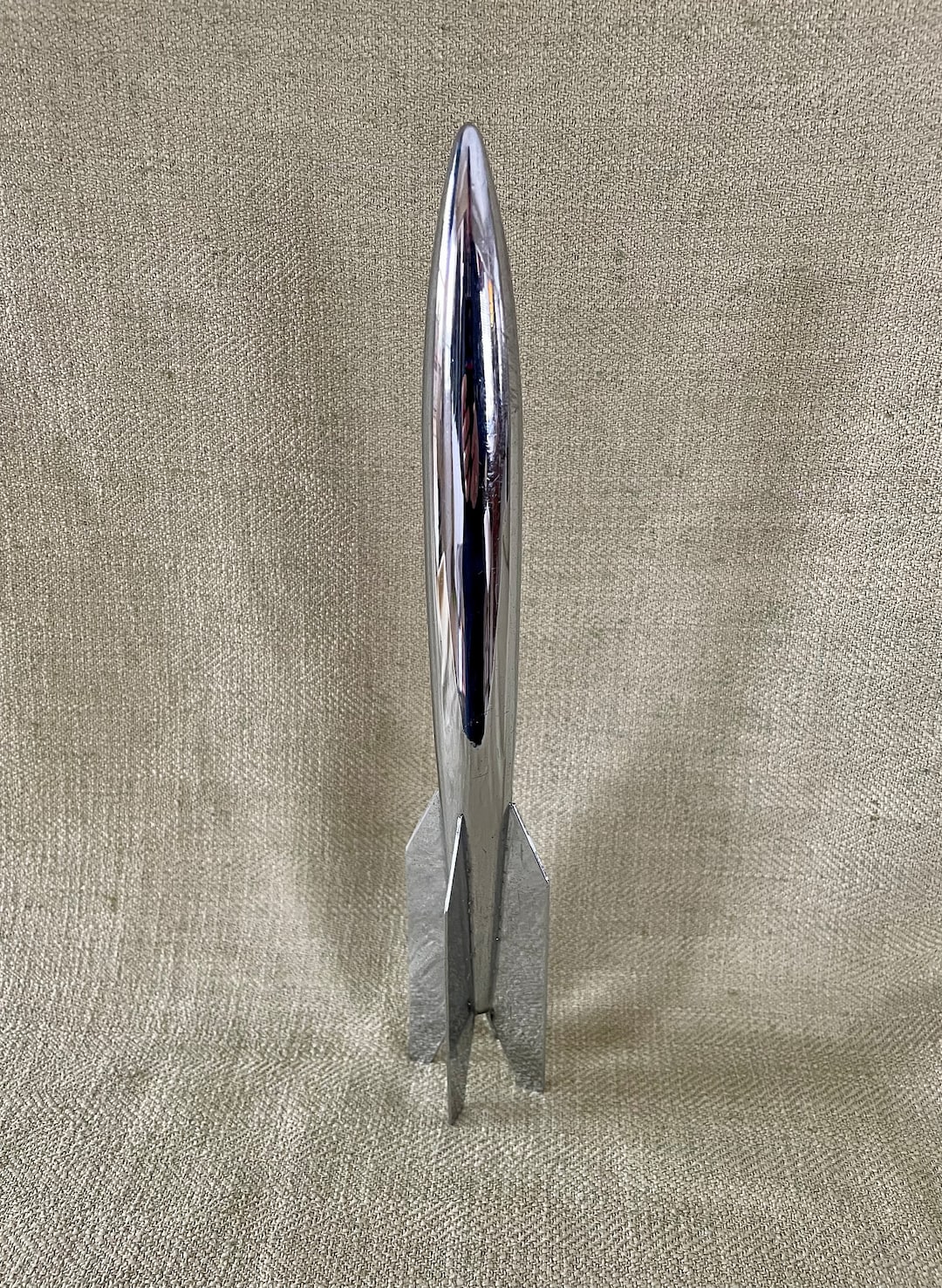 Vintage 1950s Chrome Rocket Hood Ornament - Etsy