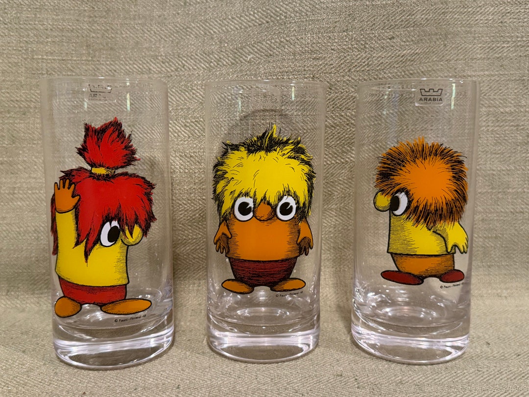 3 Fauni Arabia Finland Tall Glasses 1962 - Etsy