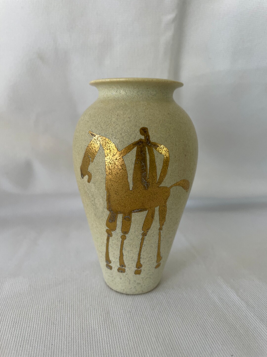 Original Borje Skohg Swedish Art Pottery Glaze With Gold Overlay Design ...