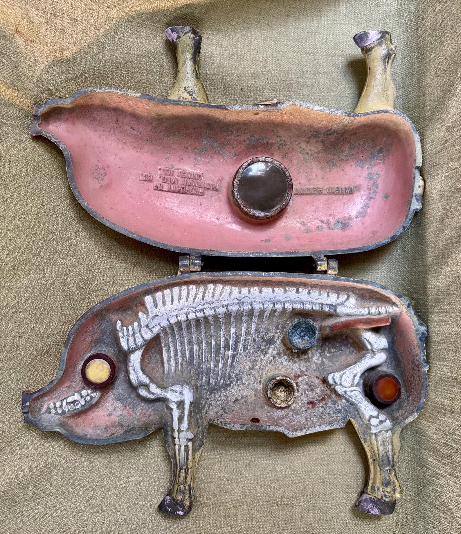 Original Cast Iron Salesman Sample Moorman’s Pig, Pig Feed Demonstrator ...
