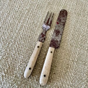 Tiny 19th Century Miniature Bone Handle Fork and Knife - Etsy