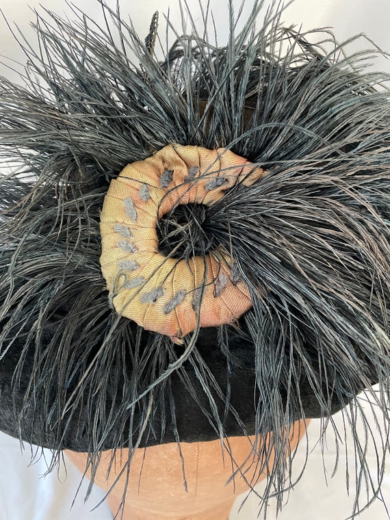 Stunning Antique Edwardian Suffragette Hat, Velvet wi… - Gem