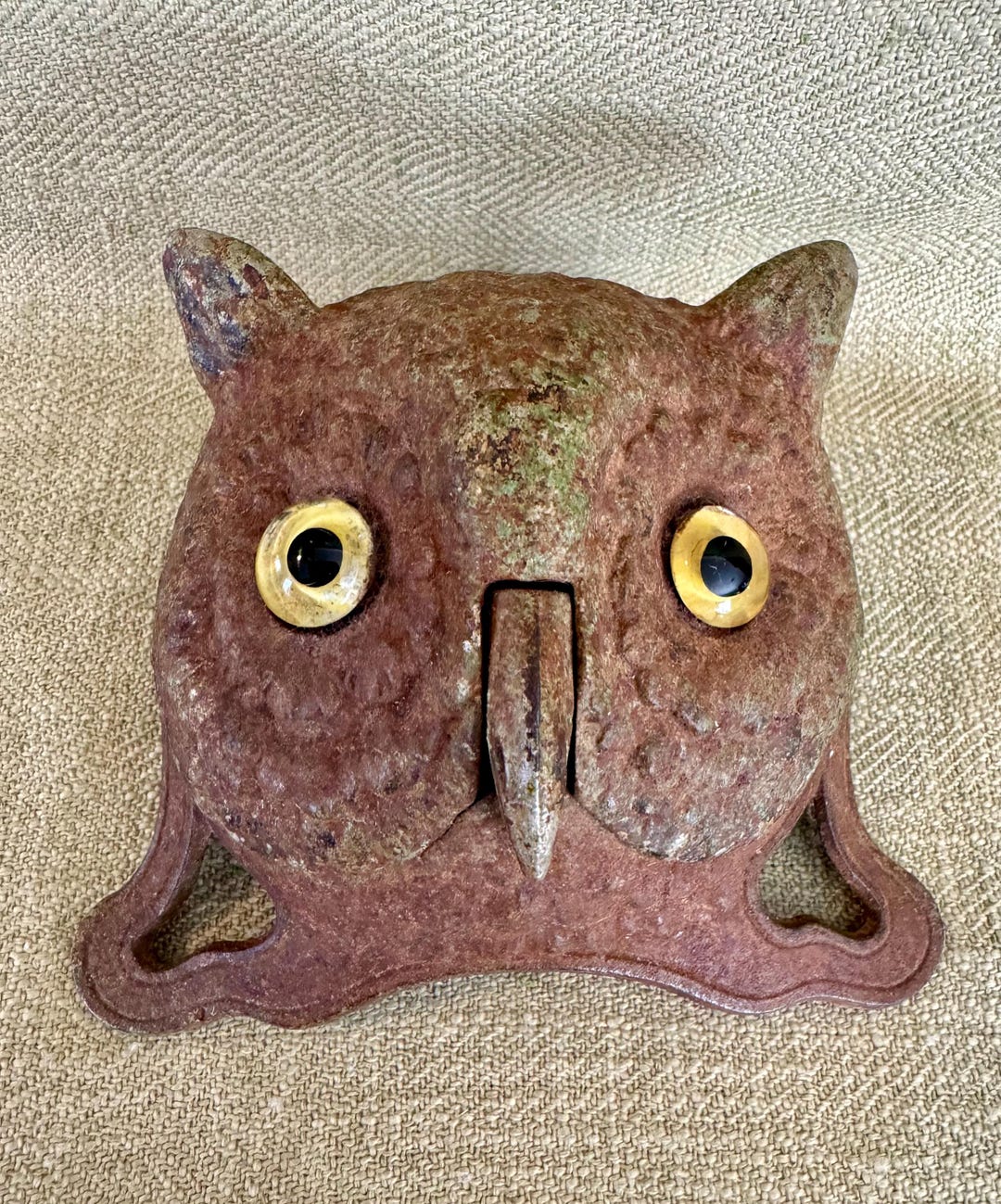 Rare Antique German Cast Iron Owl Desk Bell, Doorbell, Hôtel Bell - Etsy