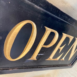 Antique Open Wood Trade Sign, Double Sided, Carved Gilded Lettering - Etsy