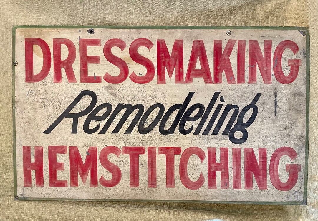 Antique Hand Painted Double Sided Seamstress Trade Sign, Dressmaking - Etsy