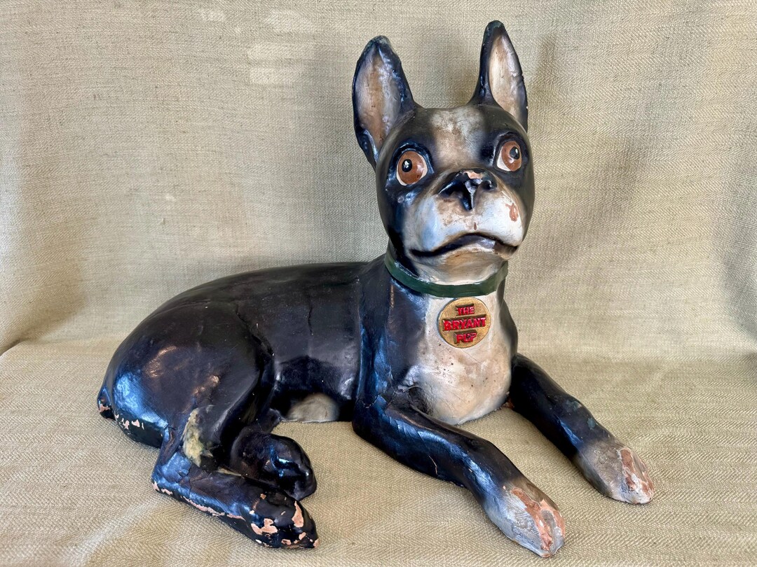 The Bryant Pup, 1930’s Bryant Furnace Store Display Boston Bull Terrier ...