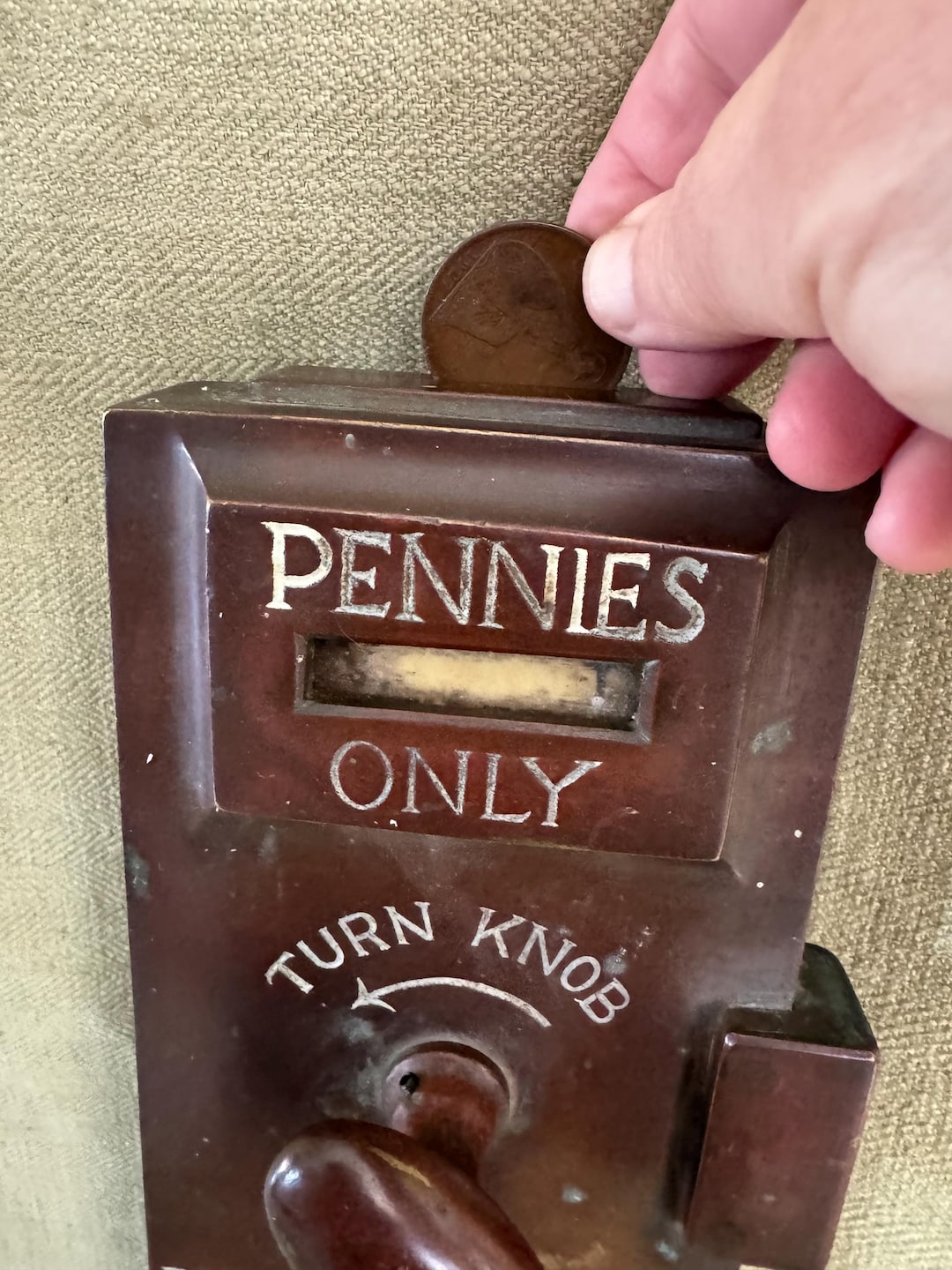Penny Coin Op Toilet Lock From 1920’s, Solid Bronze, Architectural ...