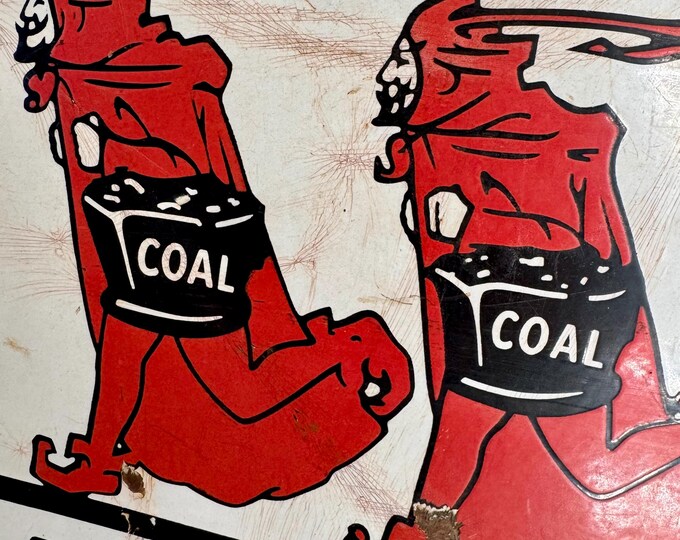 Antique Coal Sign With Devils, Porcelain Enamel, CF & I Coals - Etsy