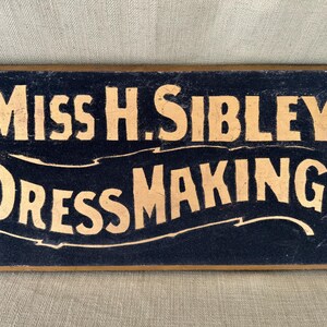 Pair of 19th Century Dressmaker Seamstress Signs With Provenance, Wood ...