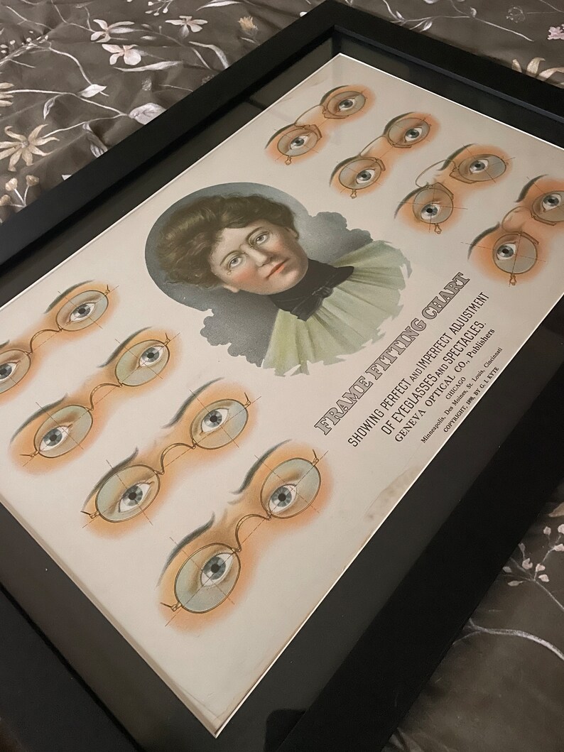 Original 1898 Opticians Eyeglass Frame Fitting Chart - Etsy