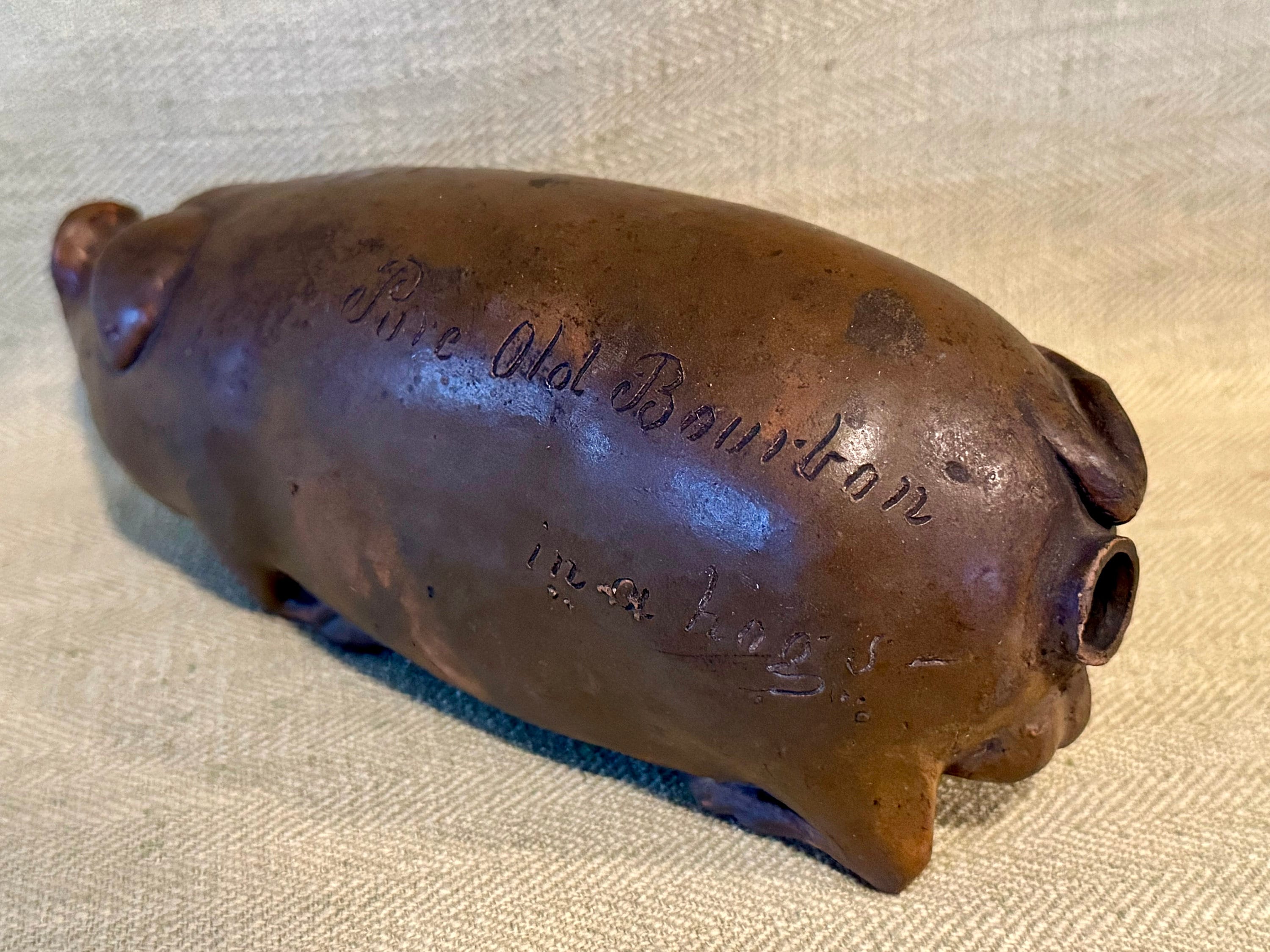 Original 1860-80 Anna Pottery Pig Flask - Etsy