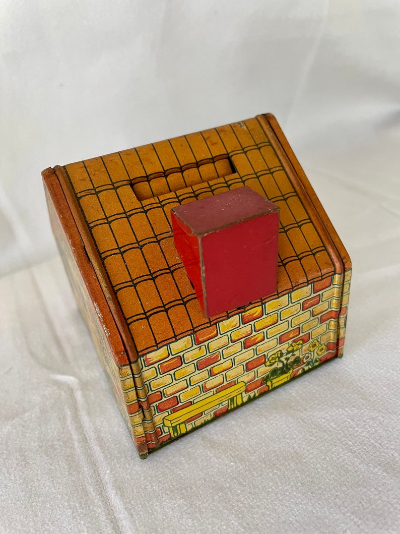 Three Little Pigs Chein Tin Litho Coin Bank - Etsy