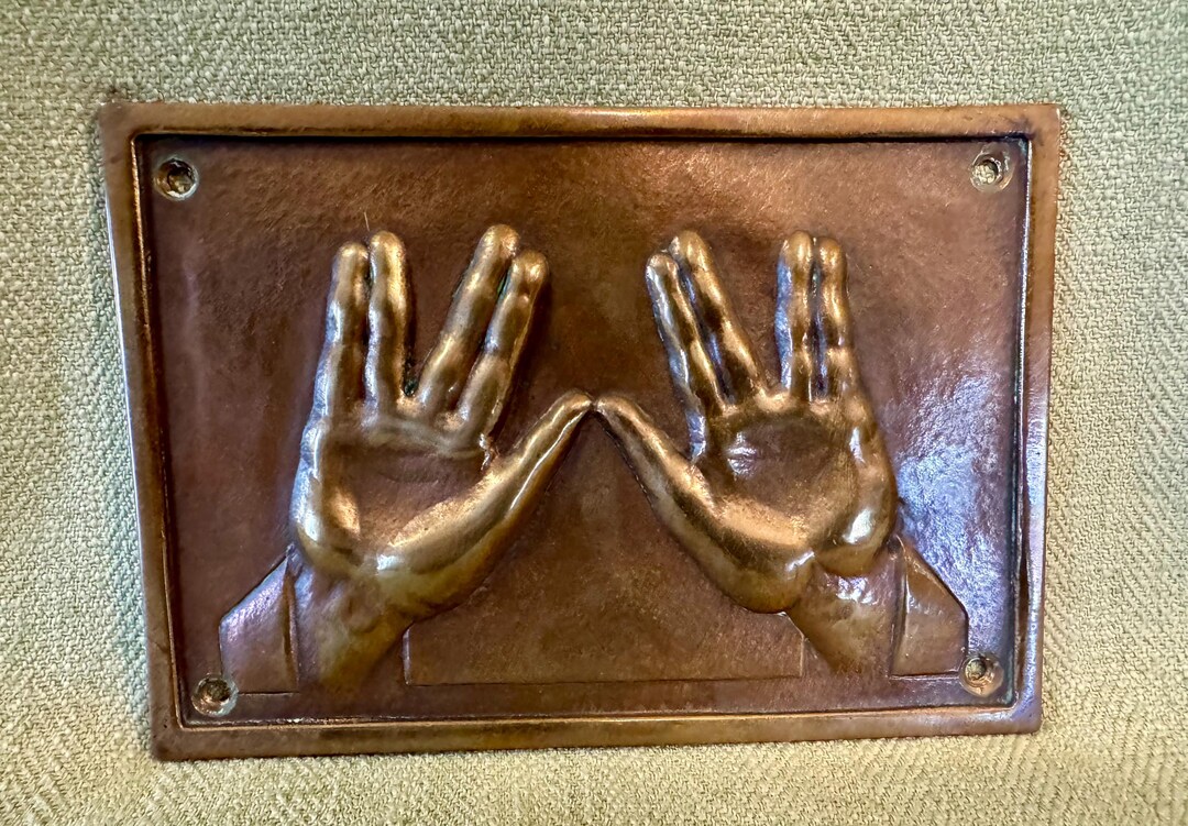 Antique Bronze Spock Hands Plaque, Judaic Blessing - Etsy
