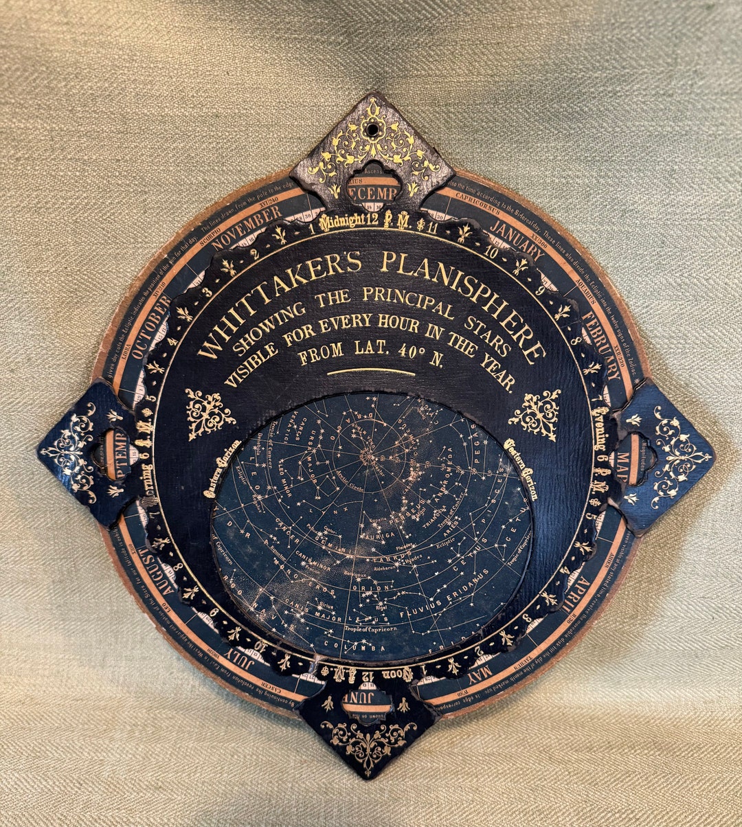 1890’s Whittaker’s Planisphère Star Gazing Rotating Chart - Etsy