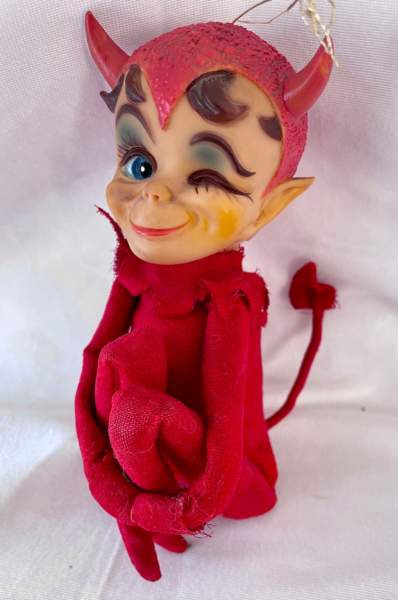Vintage 1968 Kamar Devil on a Shelf Devil Doll - Etsy