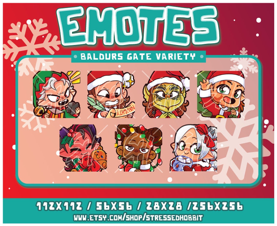 BG3 Christmas (7) Pack 1 | Twitch Discord Youtube | Cute Kawaii B Gate ...