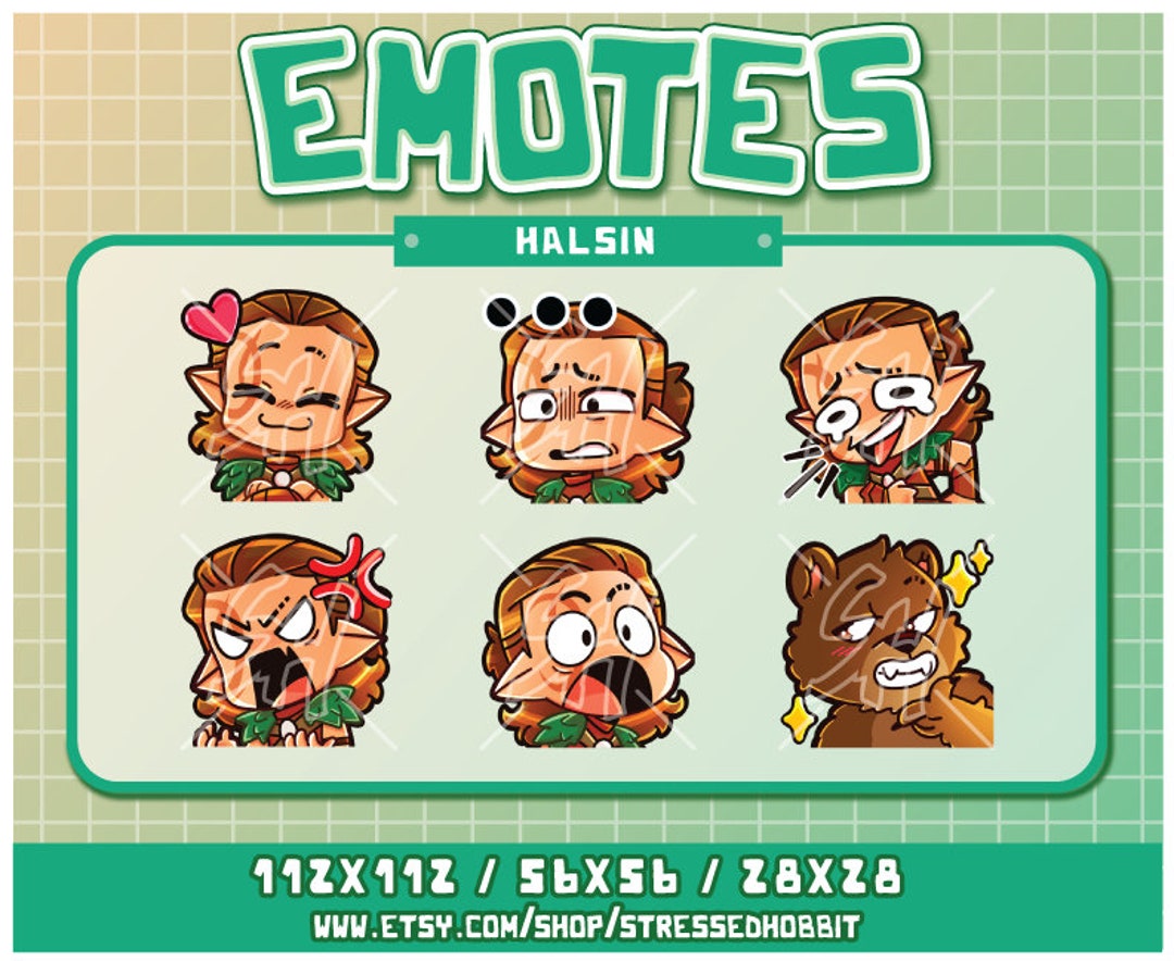 Nurturing Elf Druid (6) Pack 1 | Twitch Discord Youtube | Cute Kawaii B ...