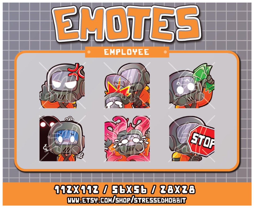 Hardworking Employee (6) Pack 1 | Twitch Discord Youtube | Cute Kawaii ...