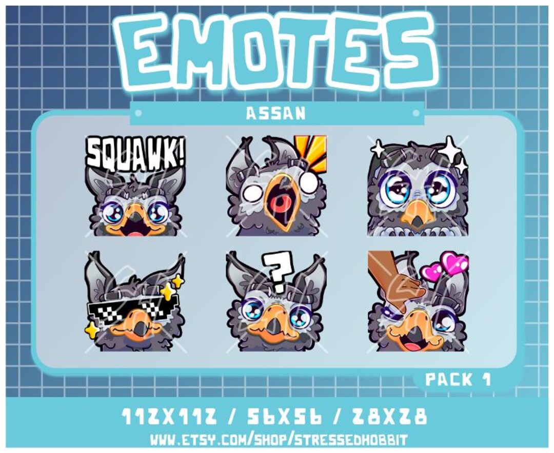 Playful Griffon (6) Pack 1 | Twitch Discord Youtube | Cute Kawaii B ...